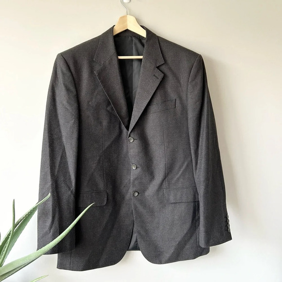 Loewe | Suits & Blazers | Loewe Dark Grey Wool Blend Sport Coat Blazer ...
